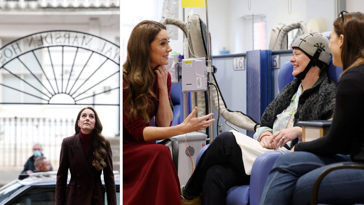 Kate keeps promise in emotional return to hospital where she had cancer ...