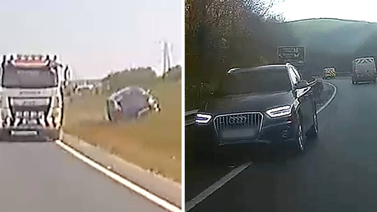 Are these UK's worst drivers? Shocking videos show car going wrong way ...