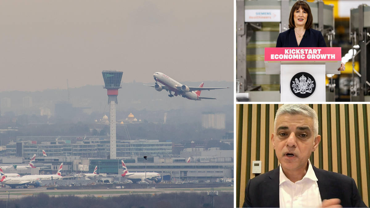 Turbulence over Heathrow: Labour split as Khan and top donor slam third runway plan after Reeves ...
