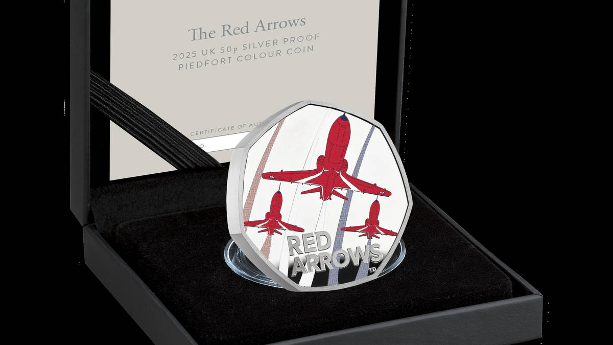 Red Arrows 50p coin takes off from Royal Mint | LBC