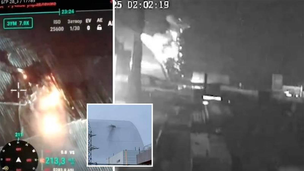 Russian 'high explosive' drone hits Chernobyl causing 'significant ...
