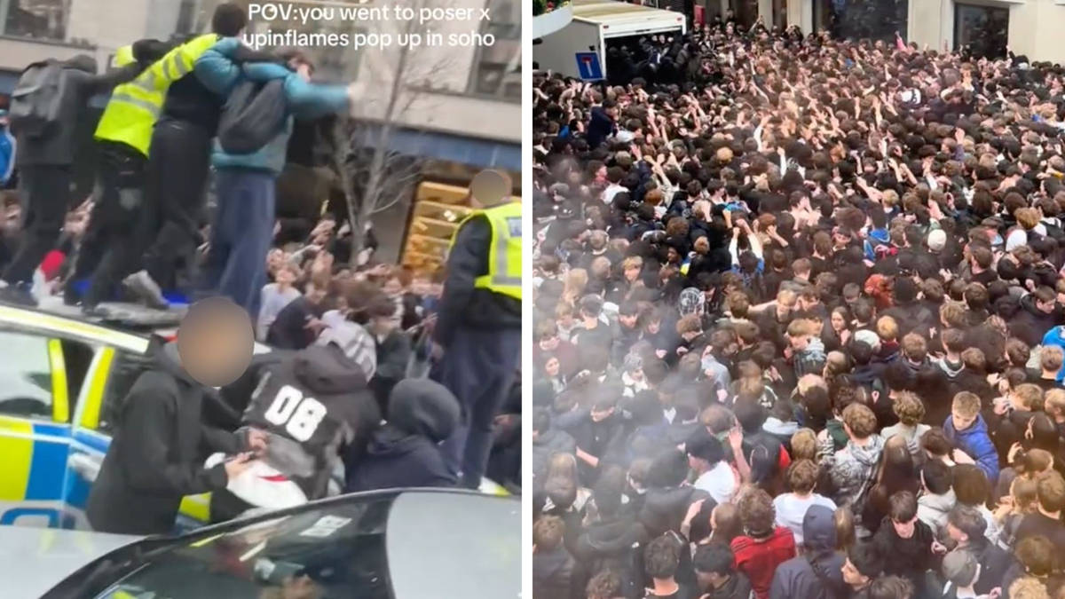 GenZ mob run riot for TikTok stunt and swarm police cars during ‘free ...