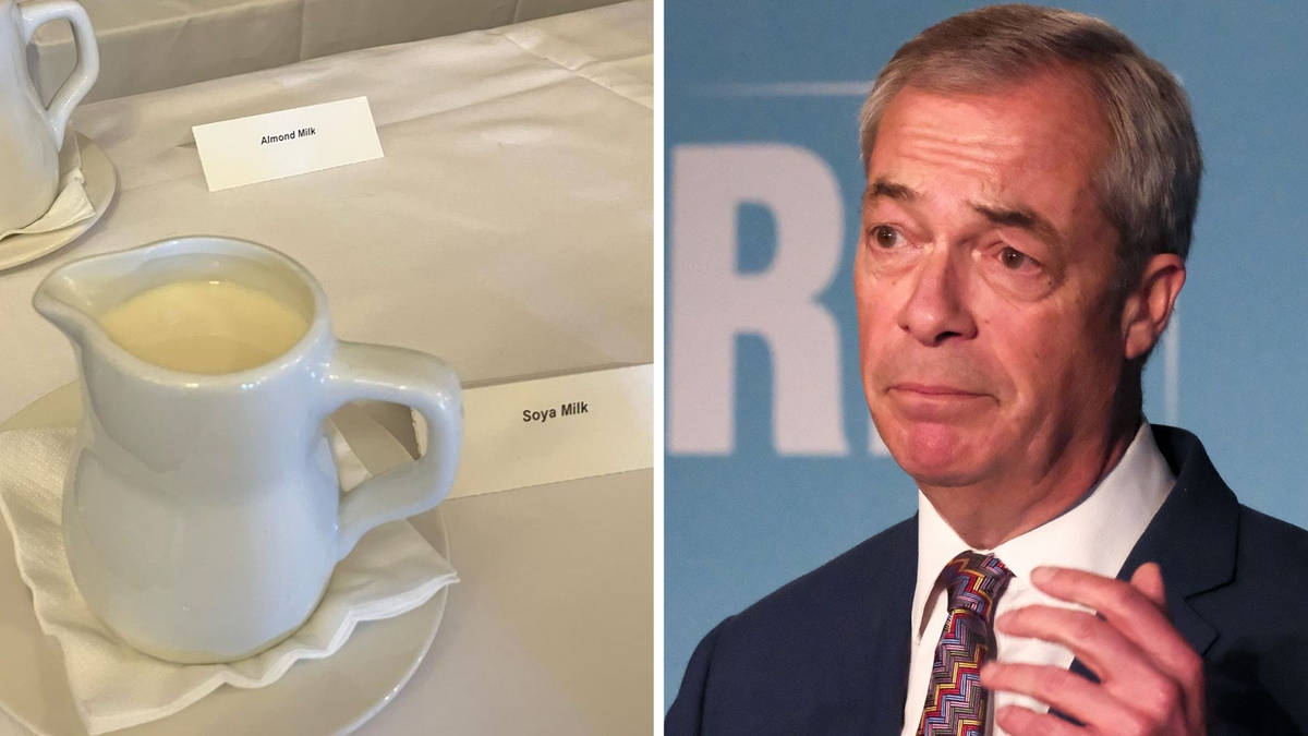 Nigel Farage makes woke milk u-turn as Reform UK press conference ...