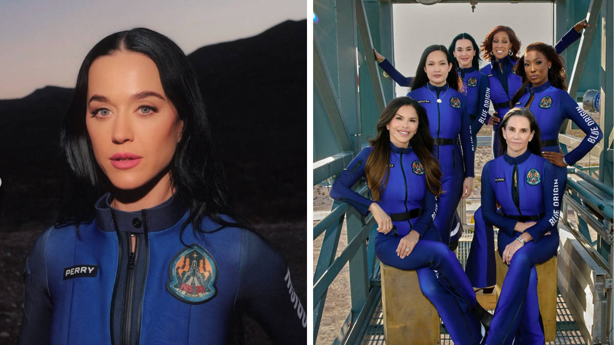Katy Perry debuts spacesuits she and all-female astronaut team will ...