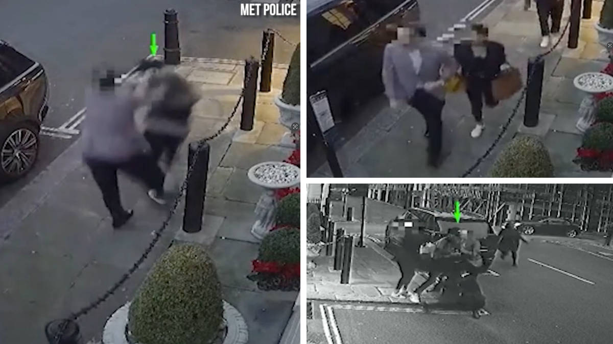 Moment luxury watch thief mistakenly target pair of undercover police ...