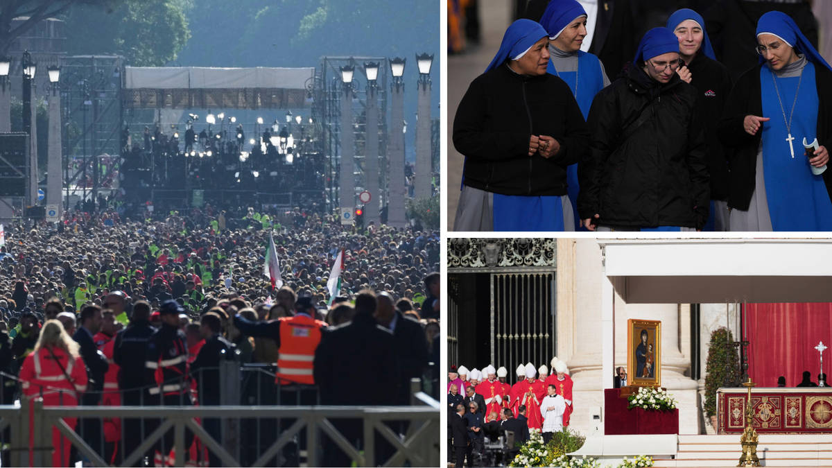 Crowds gather for funeral of Pope Francis as world leaders arrive to ...
