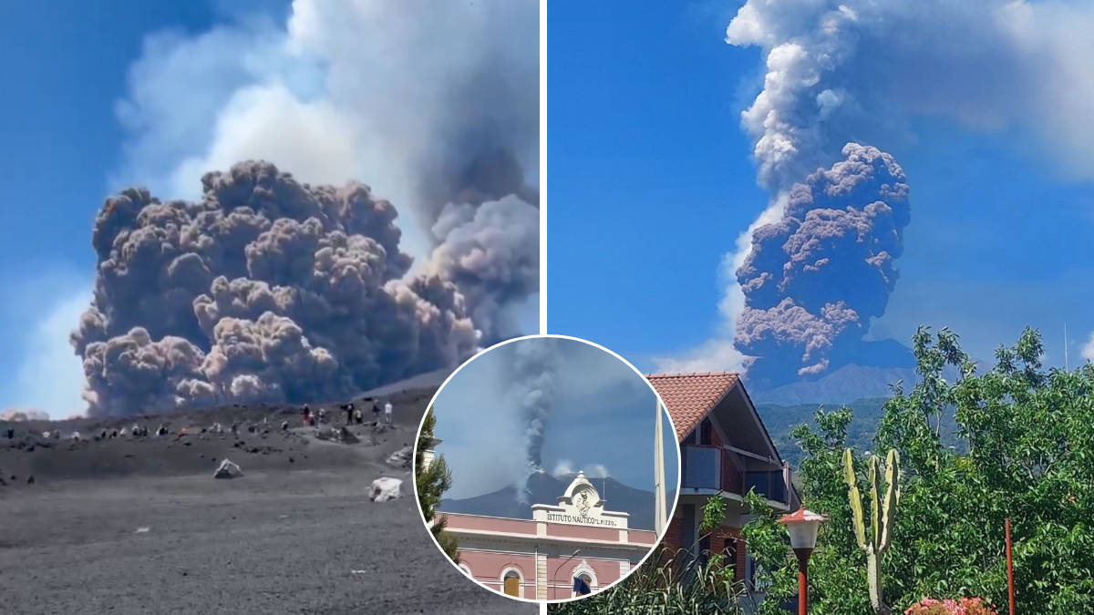 Mount Etna erupts as tourists frantically flee for their lives and ...