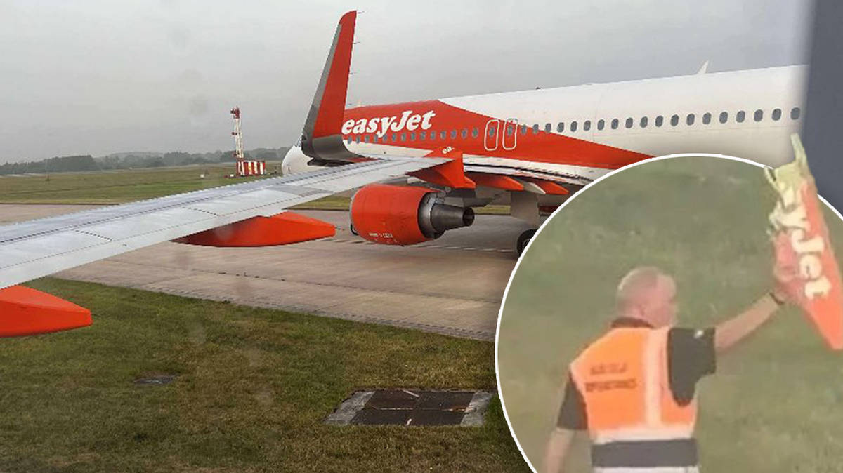 Manchester Airport chaos as two planes clip wings and ground flights | LBC