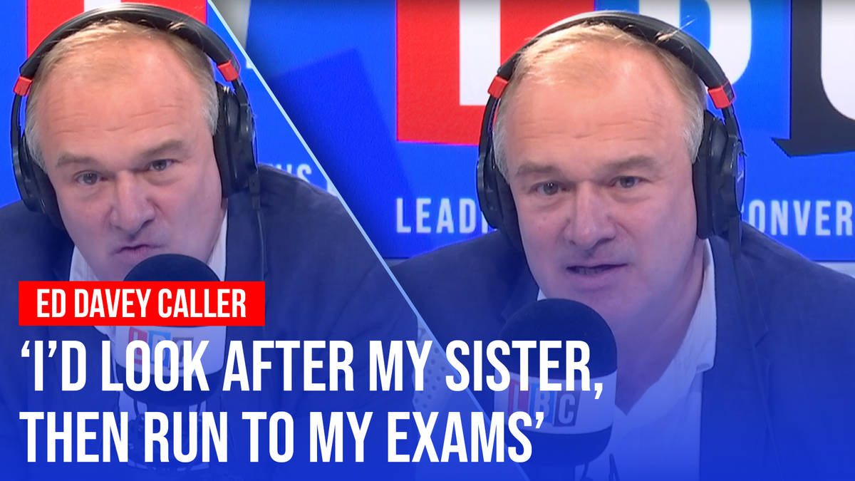 Holly shares her experience of being a young carer with Ed Davey | LBC