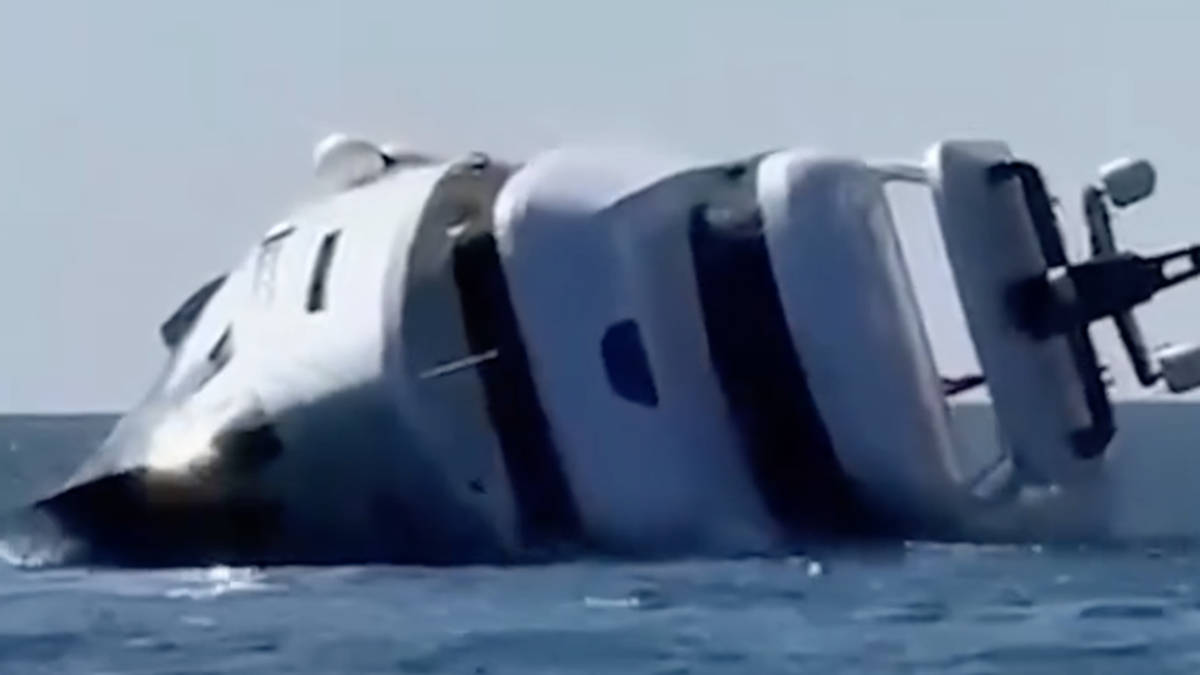 Million-pound yacht sinks off Turkish coast just fifteen minutes into ...