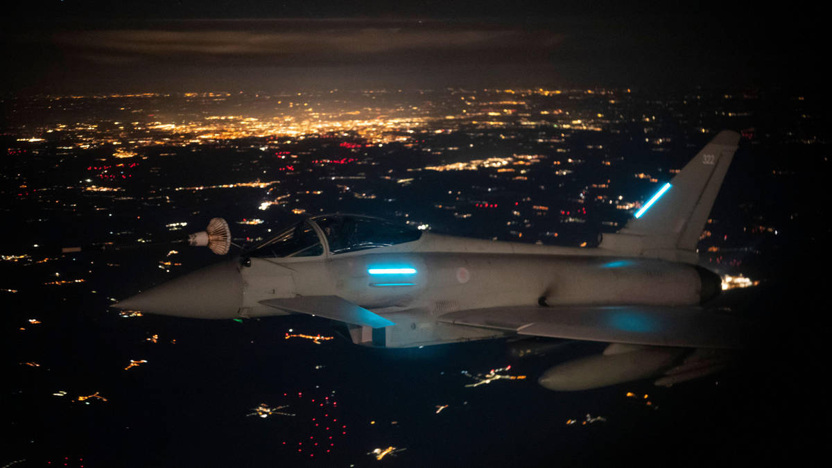RAF Typhoon fighters patrol Poland's skies in first mission since drone ...