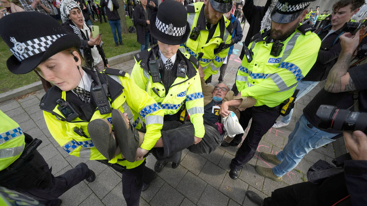 At least 15 protesters arrested outside Labour Party conference as part ...