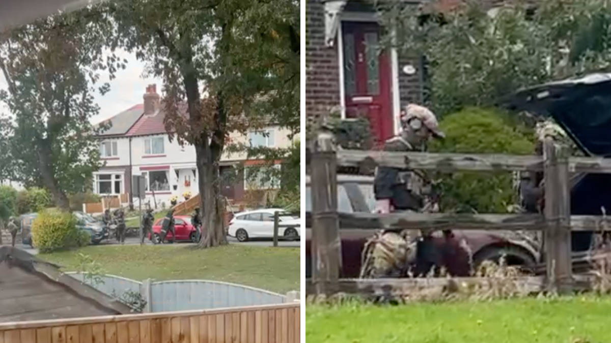 Moment SAS and counter-terror officers raid home of Manchester ...