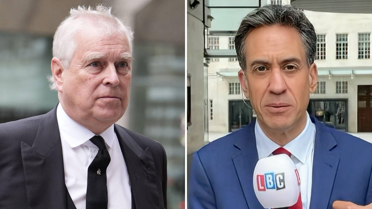 Prince Andrew 'absolutely right' to give up titles, says Ed Miliband | LBC