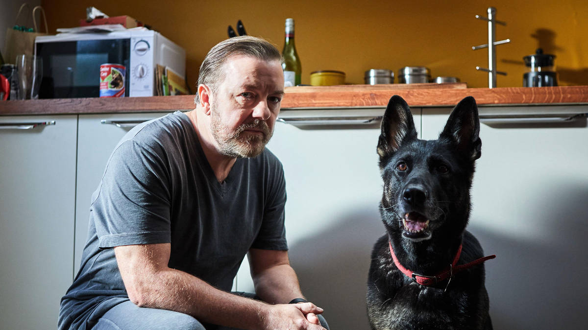 Ricky Gervais unveils statue honouring dog from After Life | Riviera Radio