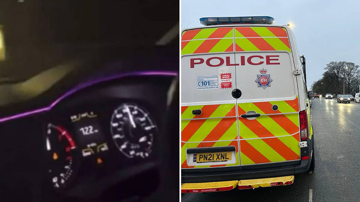 Shocking footage shows car racing through suburban roads at 122mph ...