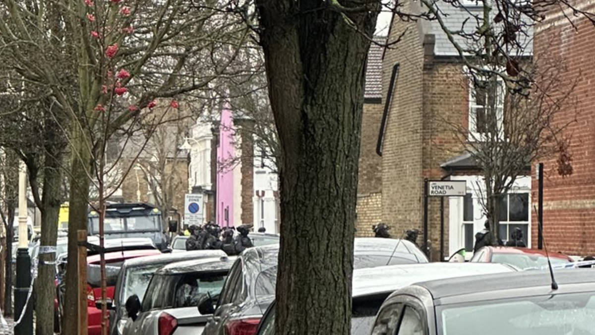 Armed police rush to leafy west London street following reports of 'man ...