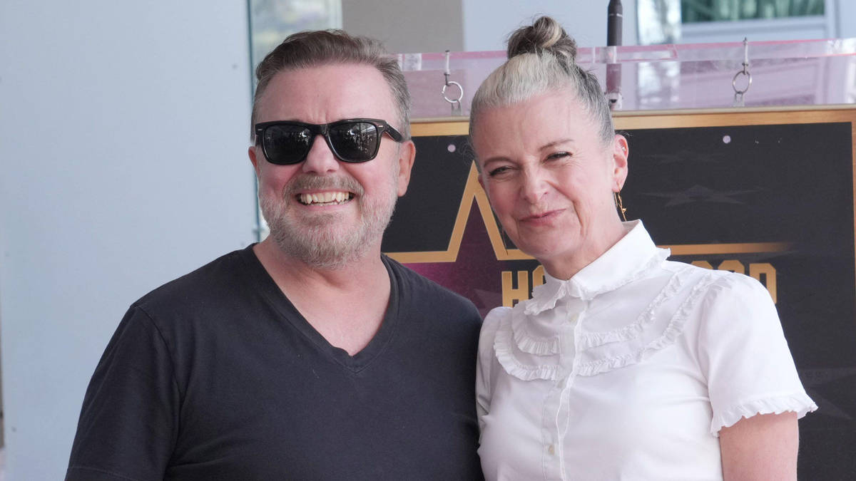 Ricky Gervais' partner Jane Fallon, 65, diagnosed with breast cancer ...
